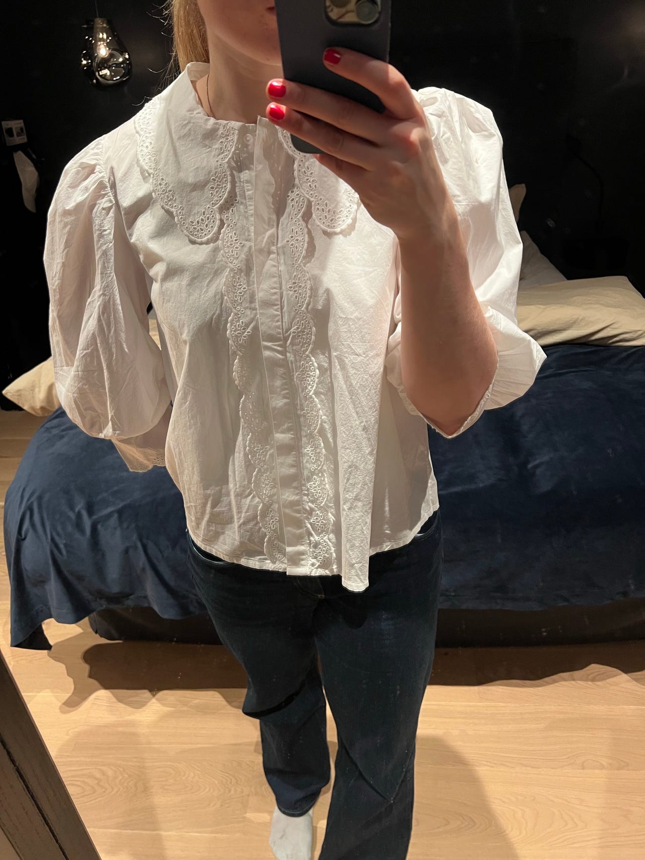 Pia Tjelta Bluse Hvit Bomull L | FINN-torget