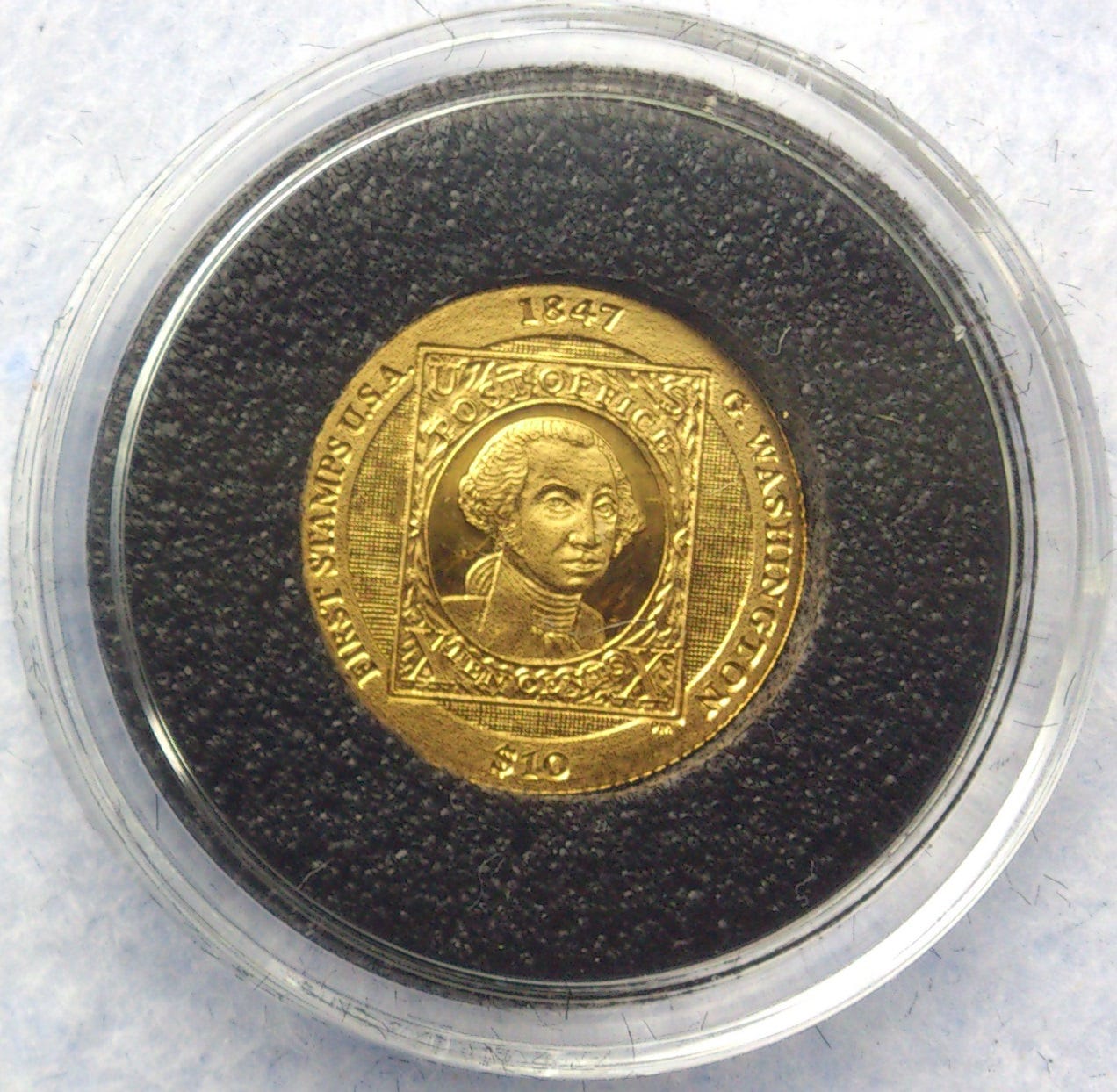 2007, First stamp USA 1847, 1/25 oz, 999 gull. | FINN-torget