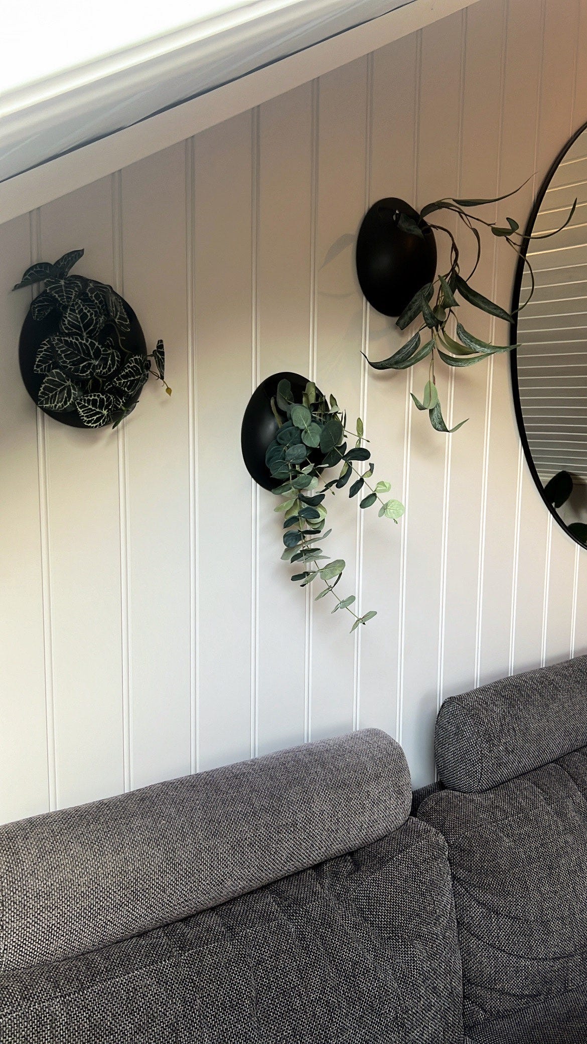 3 vegghengte vaser m/stiklinger | FINN-torget