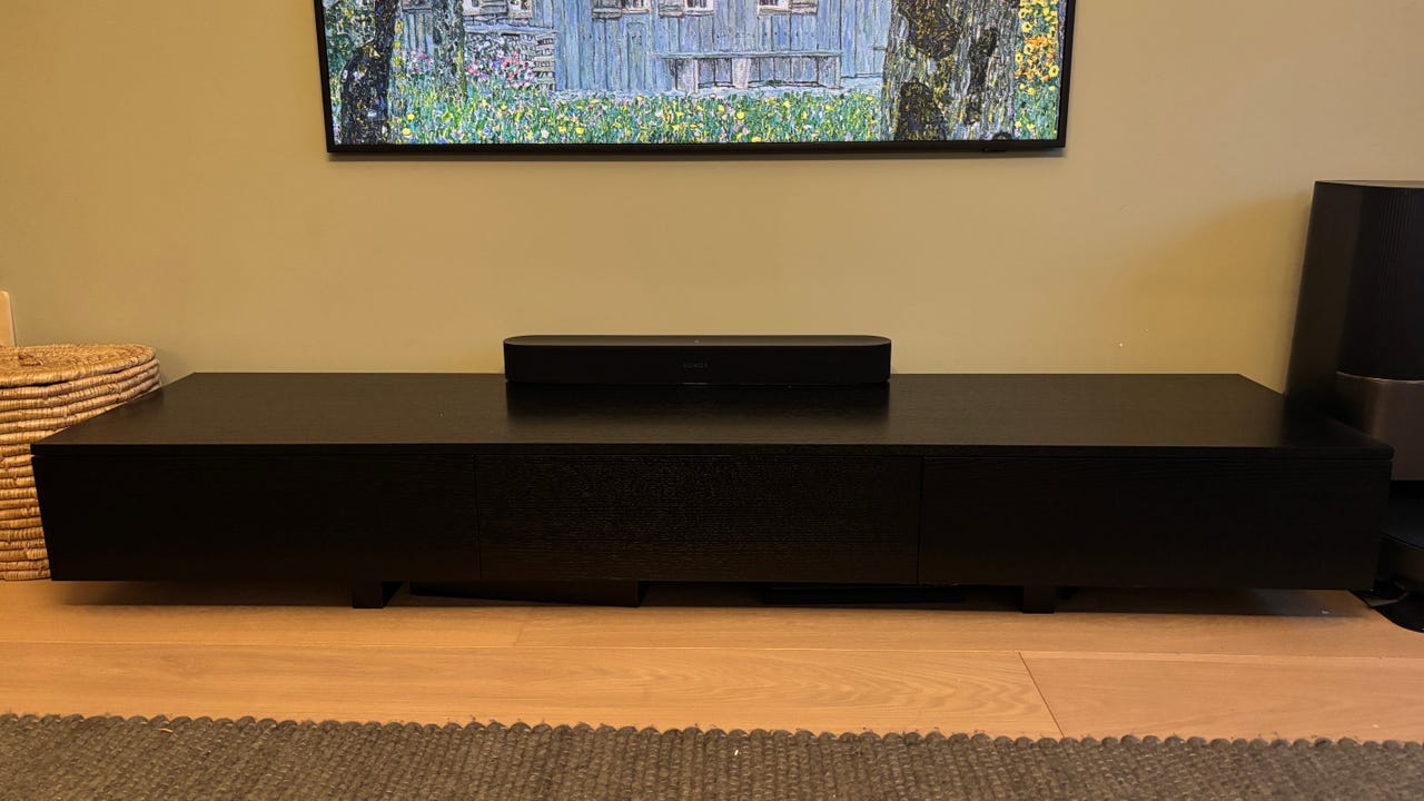 Tv benk sort tre 180 cm | FINN-torget
