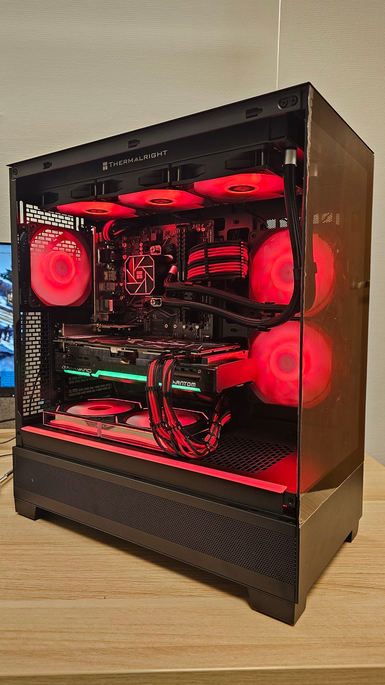 🎮 Nybygd Kraftig Rød/Svart Gaming PC – Ryzen 5 & RTX + 1.25TB SSD🎮 ...