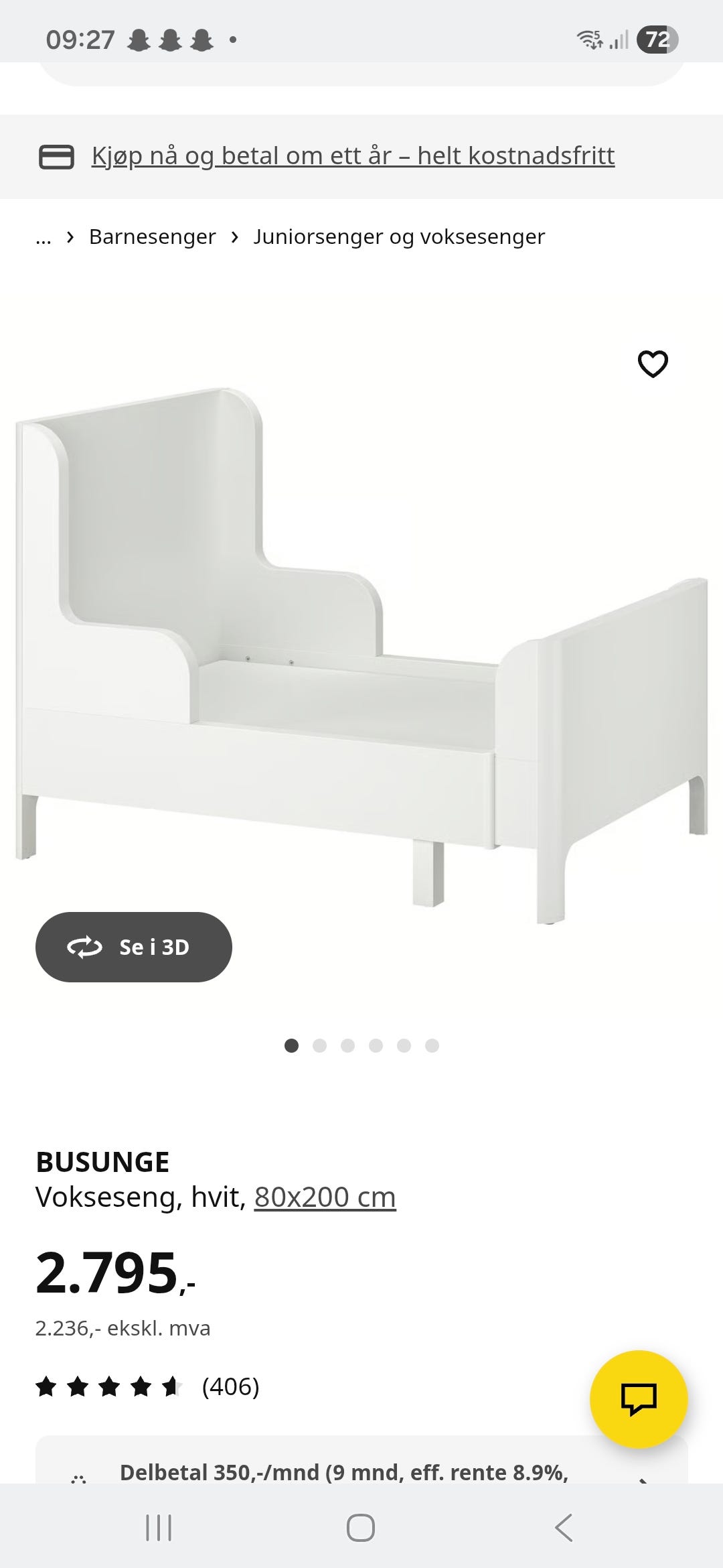 Svært pent brukt seng fra IKEA med madrass++ | FINN-torget