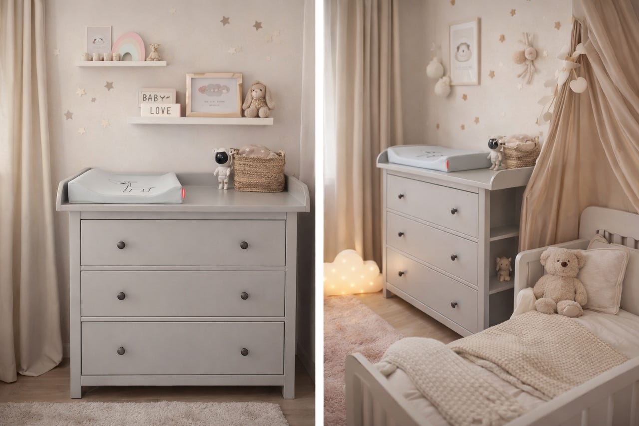 IKEA HEMNES kommode – ombygget til stellebord | FINN-torget