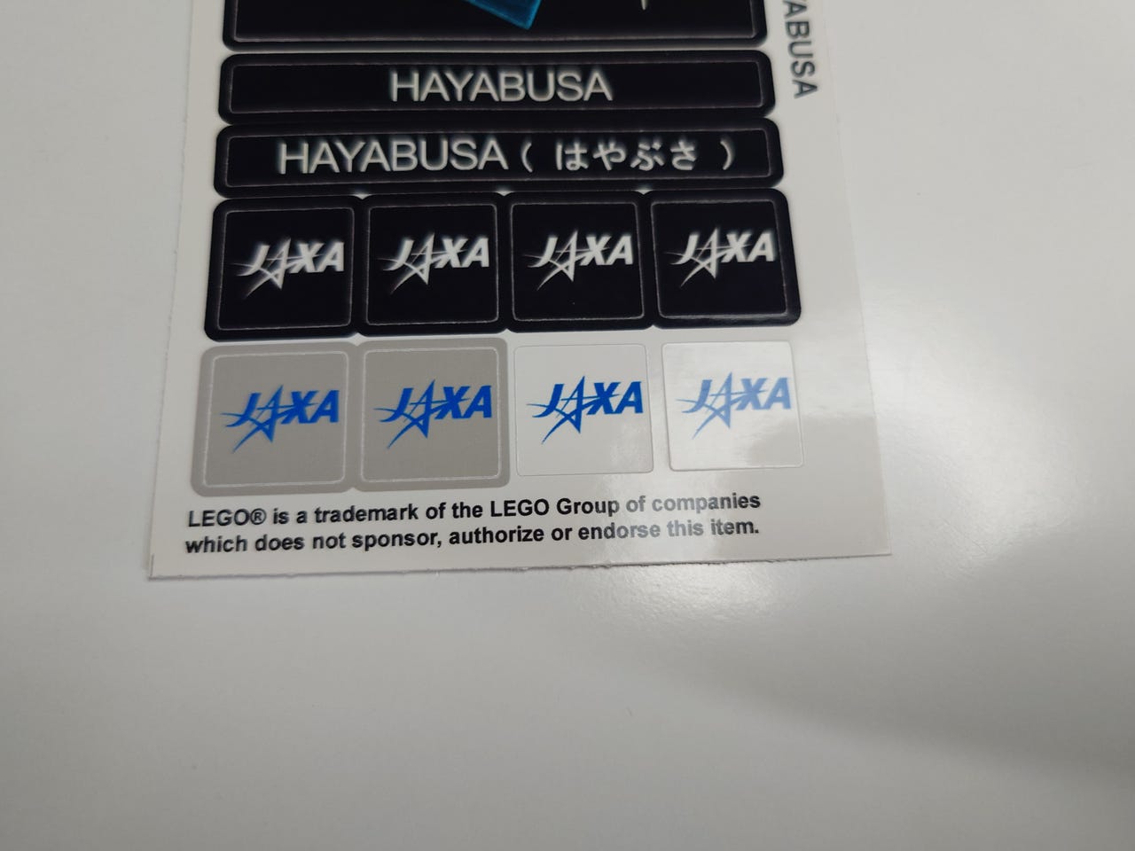 LEGO 21101 CUUSOO Hayabusa Satellite stickers | FINN-torget