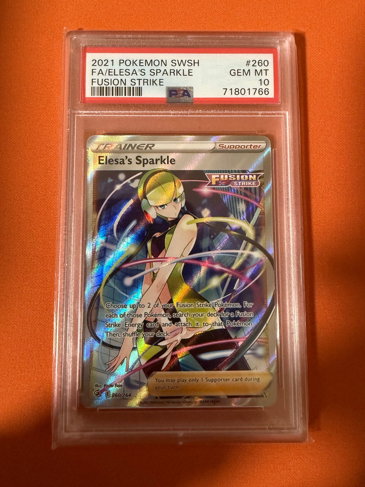 PSA 10 Elesa's Sparkle #260 - Pokemon Fusion Strike | FINN-torget
