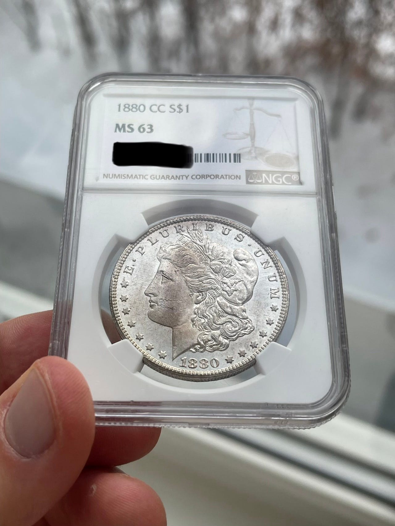 NGC Morgan dollar mynt 1880 CC sølv Gi bud | FINN-torget