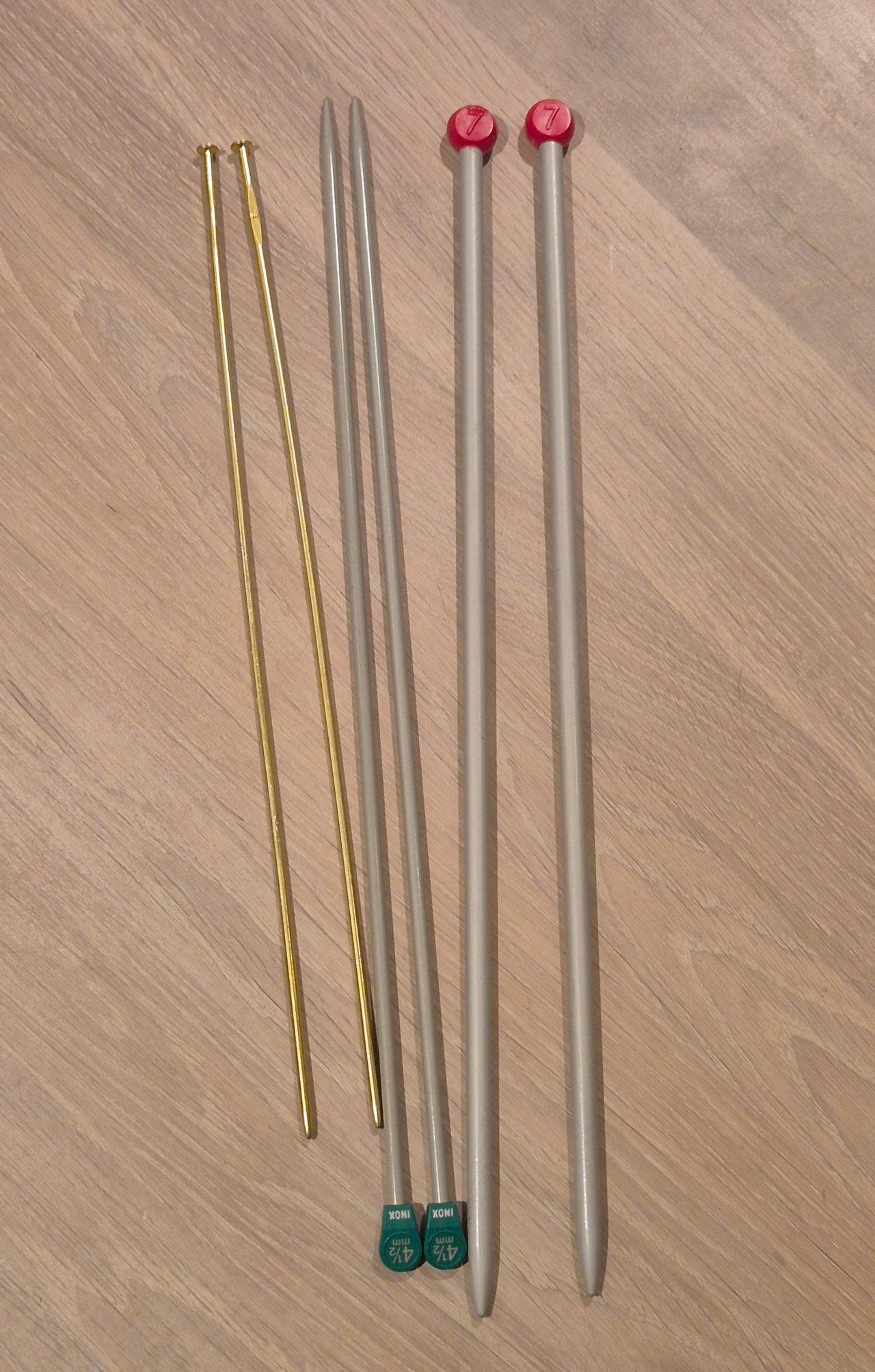 Rette strikkepinner 4,5 mm, 7 mm, 3 mm | FINN-torget