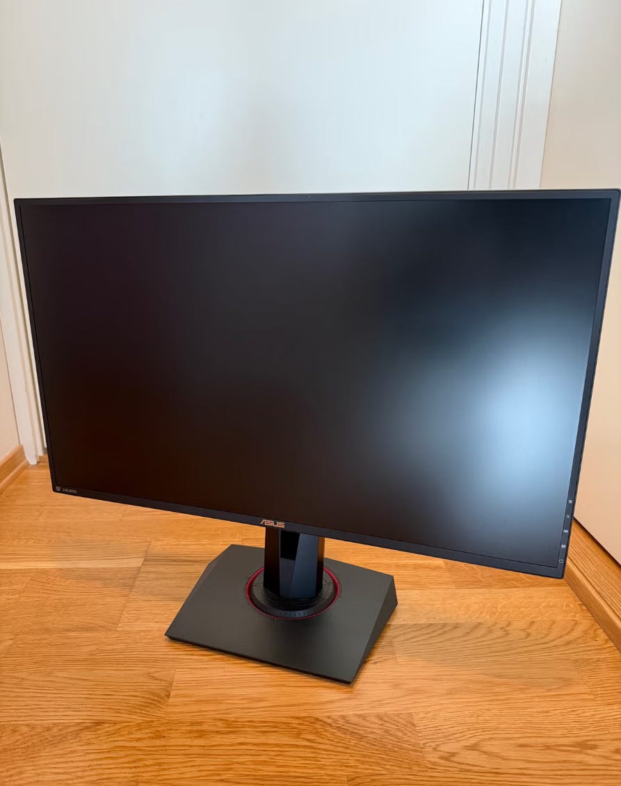 Asus VG278 27" | 144Hz | 1ms | 1920 x 1080 Skjerm (sort) | FINN-torget