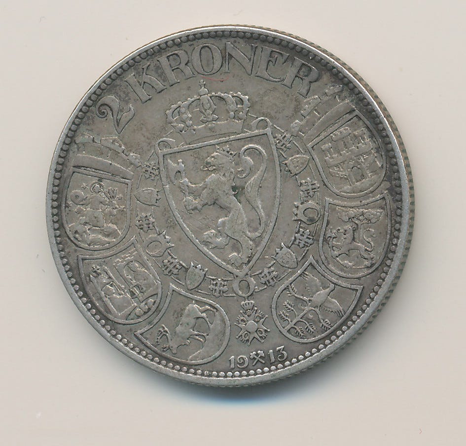 Norge 2 krone 1913 | FINN-torget