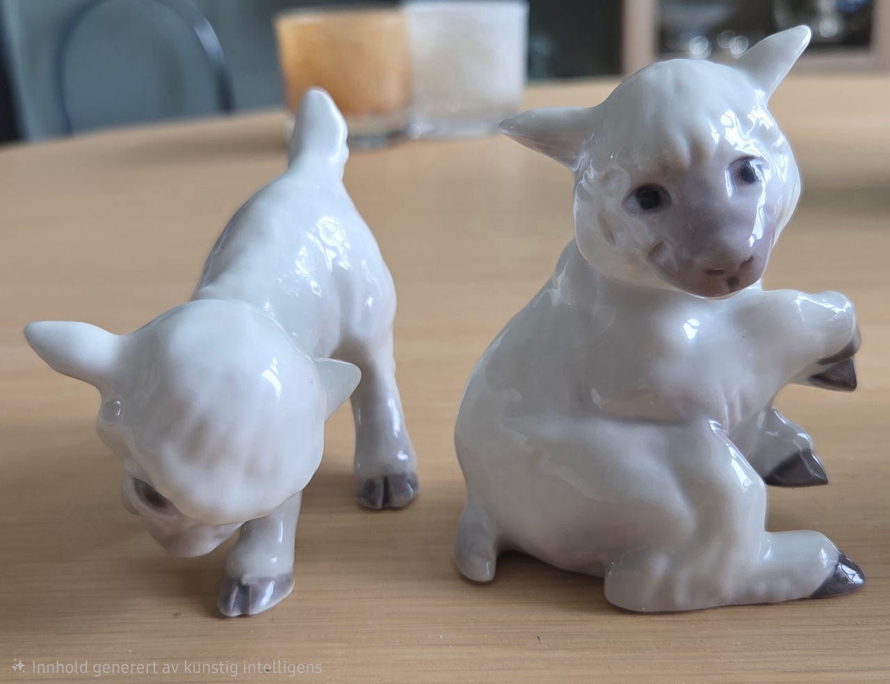 Bing & Grøndahl geitekilling‑figurer – modell 2559 og 1751 | FINN-torget