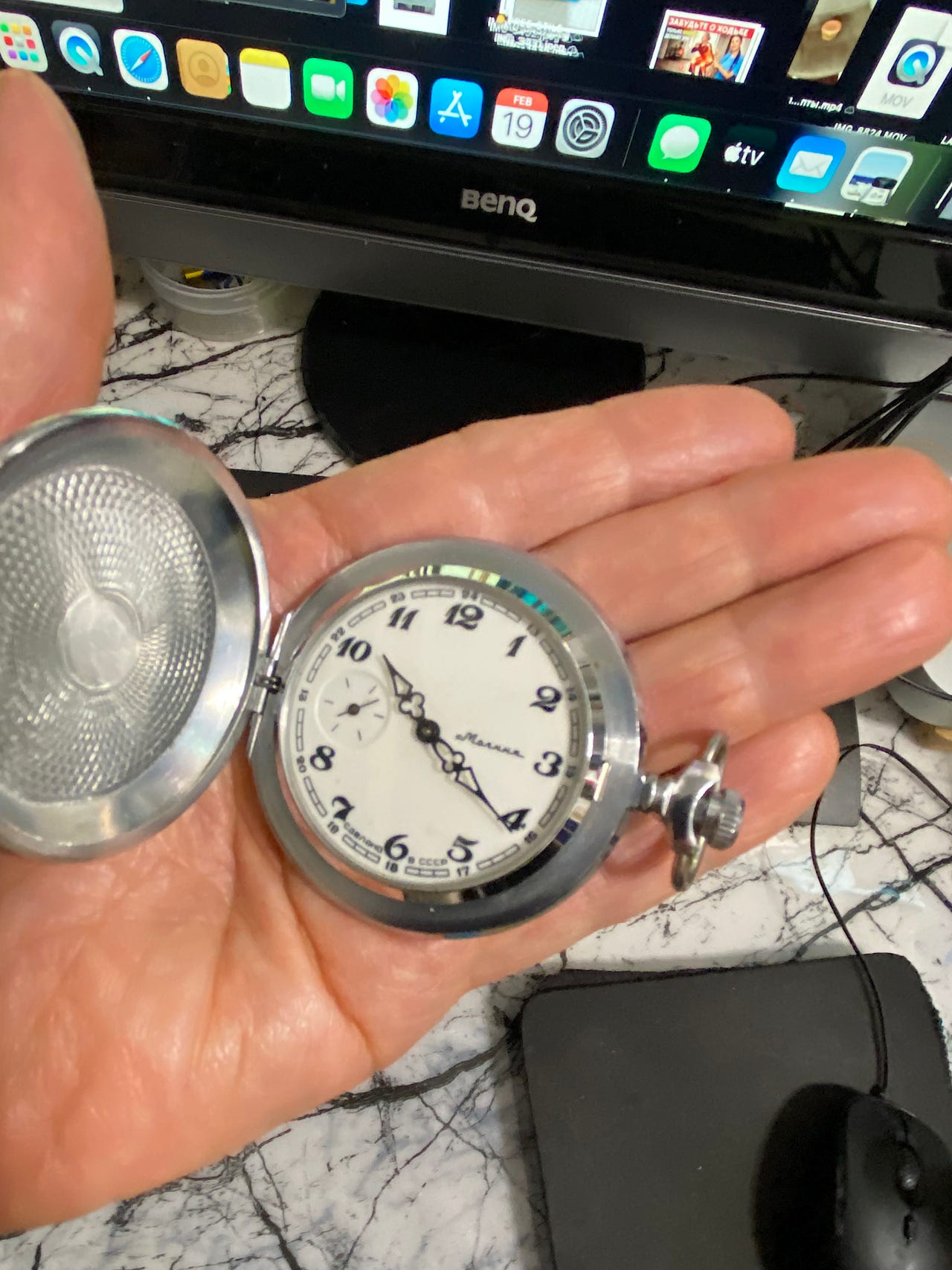 Molnija Pocket Watch: Vintage USSR Mechanical Watcher 300kr | FINN-torget