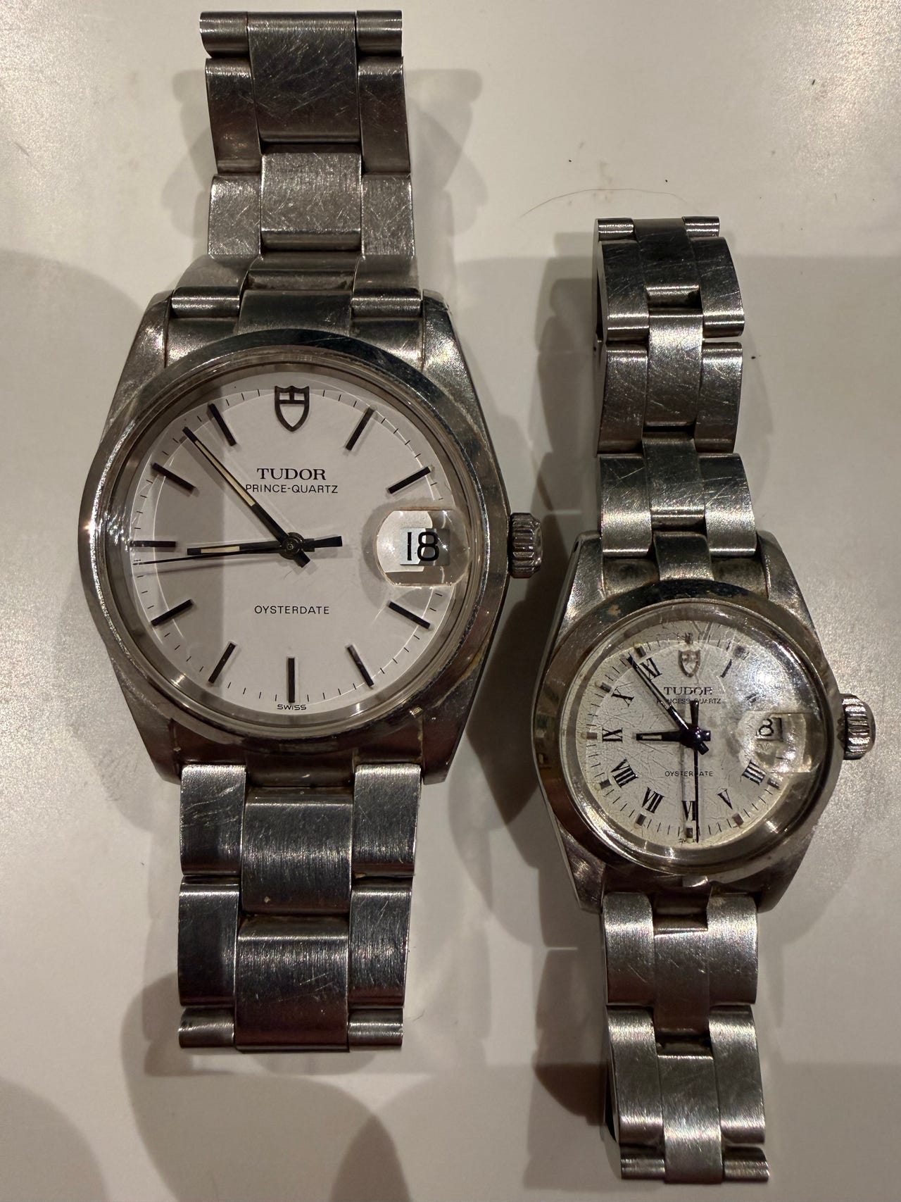 Tudor Prince & Princess Quartz Oysterdate – Vintage 80-tall – Begge ...