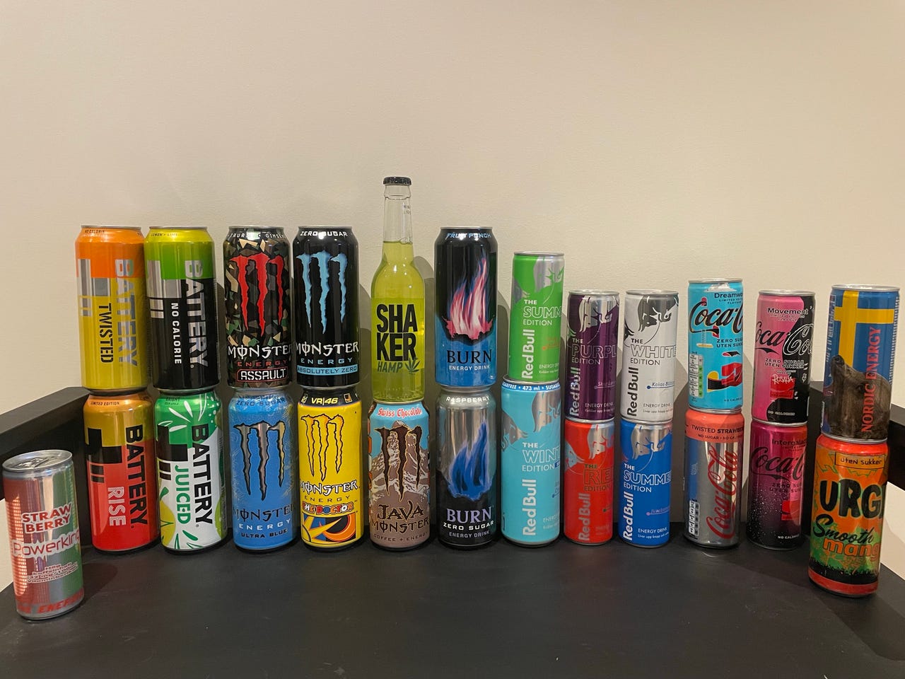 Utgåtte energidrikk og brus for samlere. Monster, battery og red bull ...