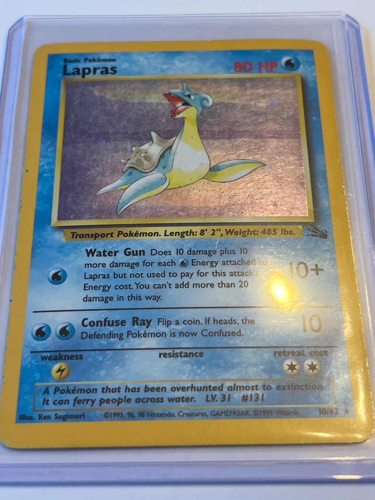 Pokemon kort – Lapras holo Fossil 10/62 – vintage | FINN-torget