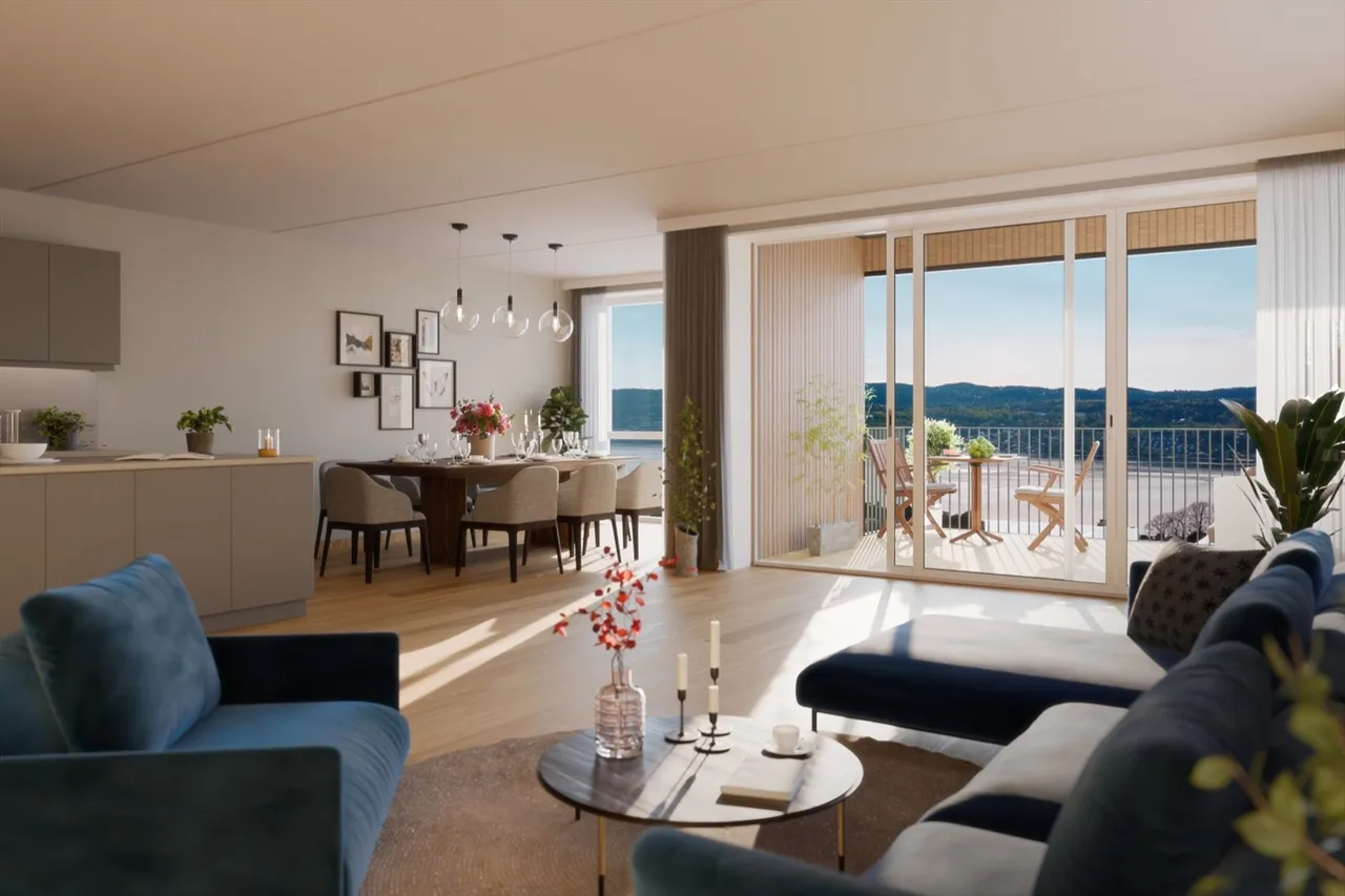 40 nye leiligheter med flott utsikt og herlige solforhold - God standard med bl.a. vannbåren ...