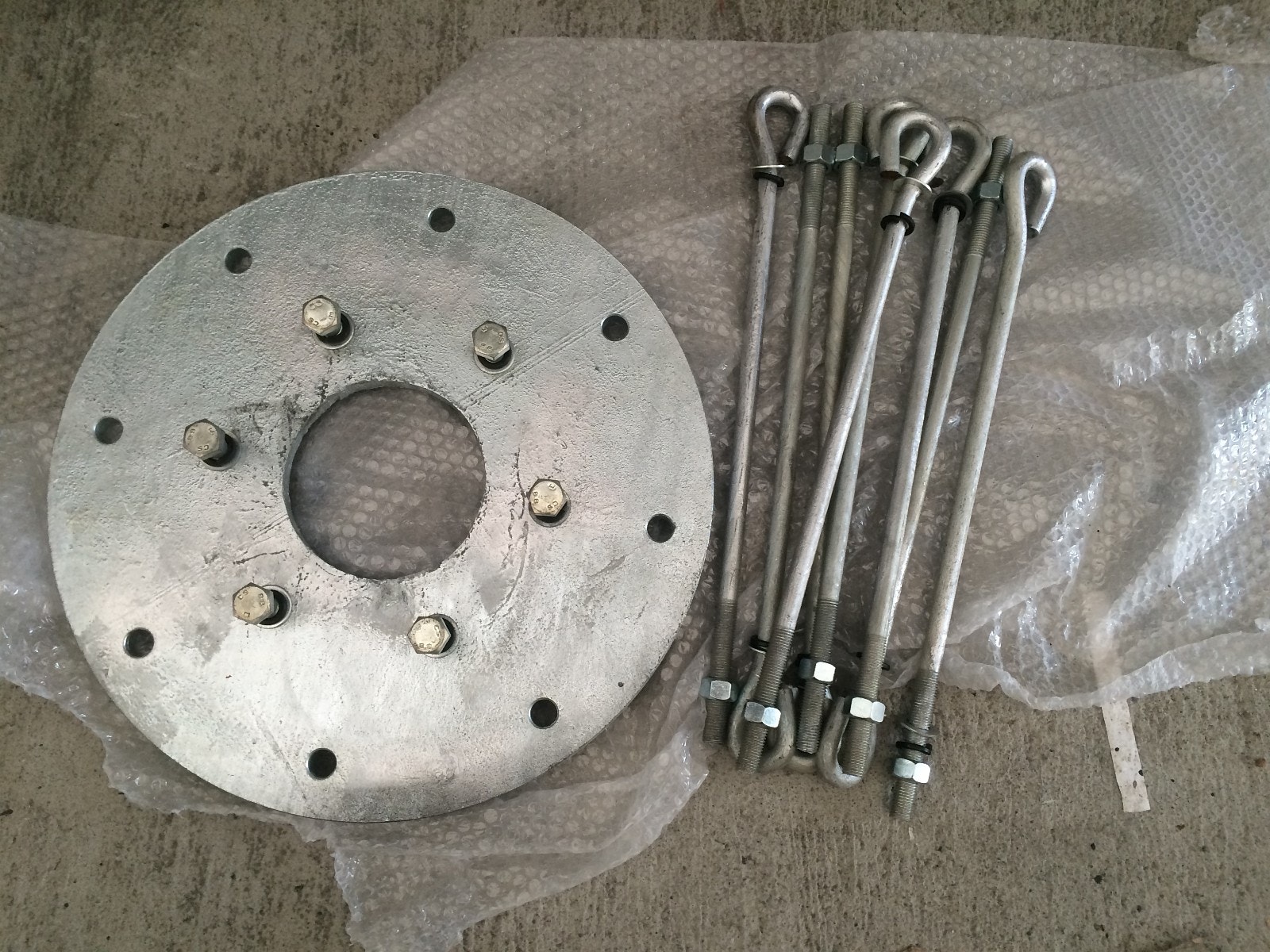 Kaikran for 1000kg løft, kran i varmgalvanisert stål med 360g sving ...