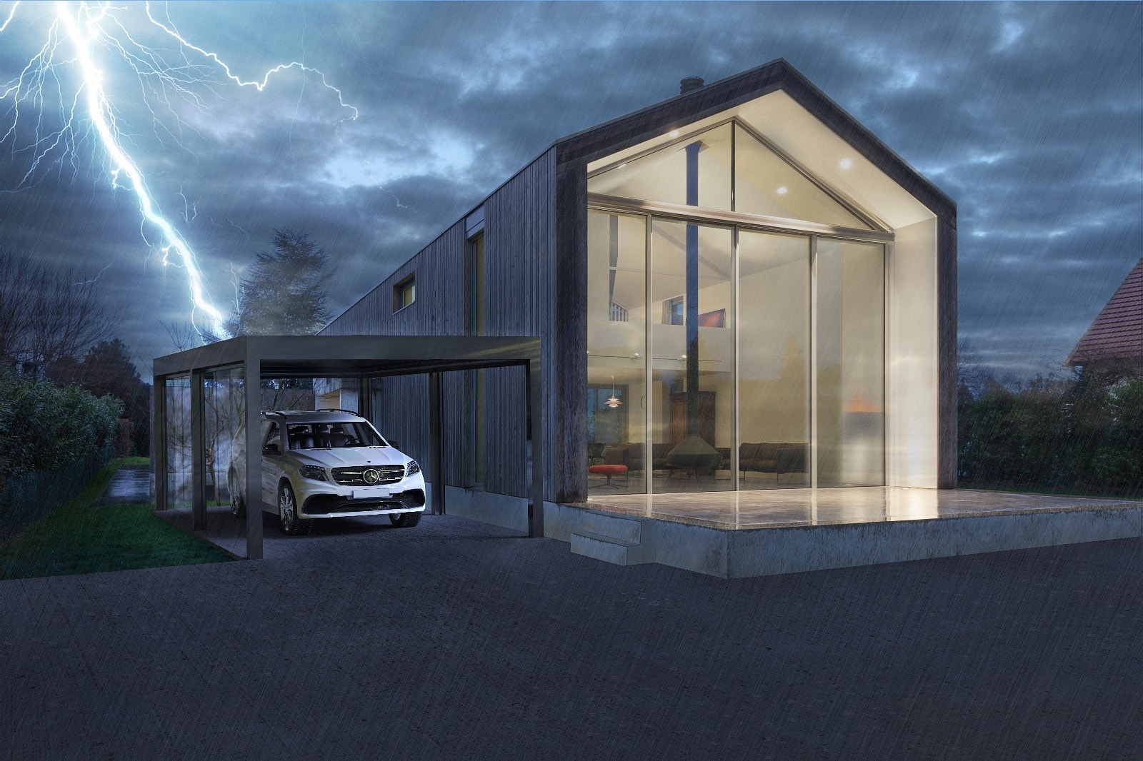 Moderne carport/garasje med nordisk design | FINN-torget