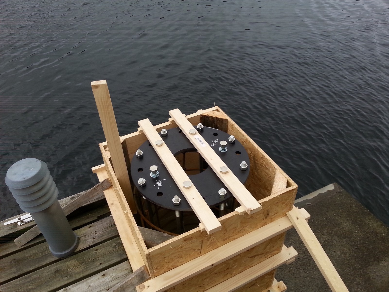 Kaikran for 1000kg løft, kran i varmgalvanisert stål med 360g sving ...