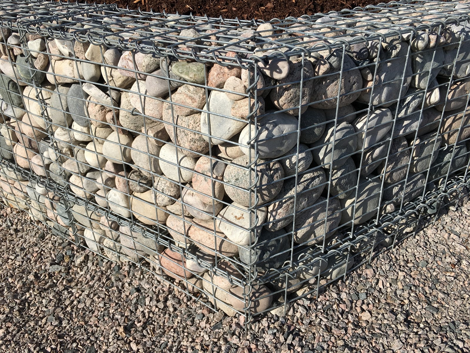 Gabion nettingkasser for støttemur eller stein gjerde 100x30x100cm ...