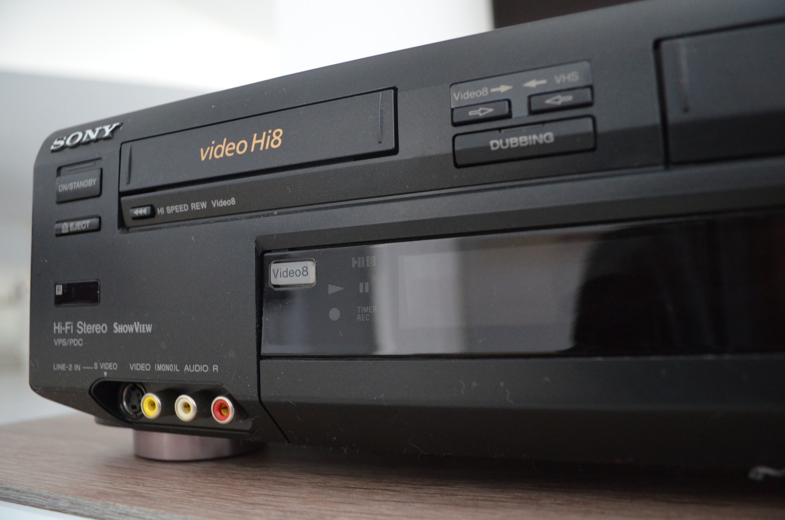 VHS og Hi8/Video8 spiller med overføring funksjonalitet. Topp modell ...