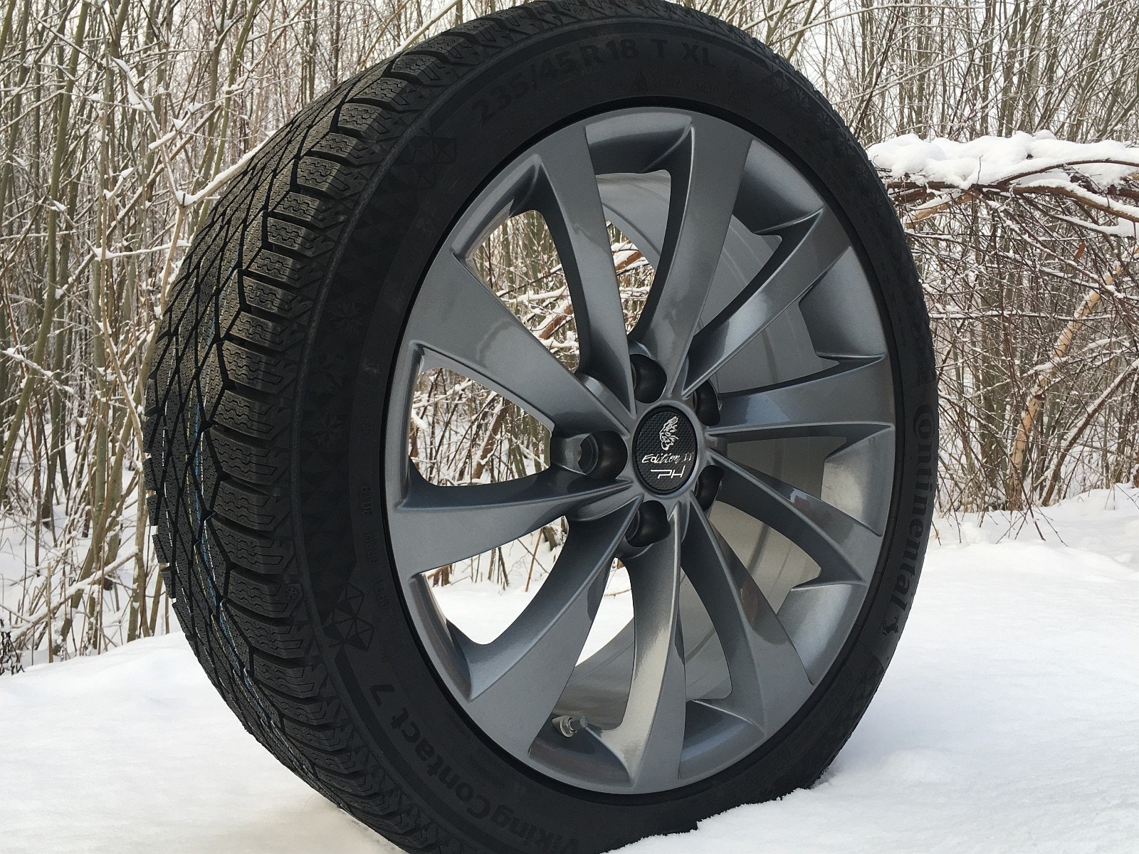 18" vinterhjul til Tesla Model 3! Turbin/Conti 7 - 18990,- ink BT TPMS ...