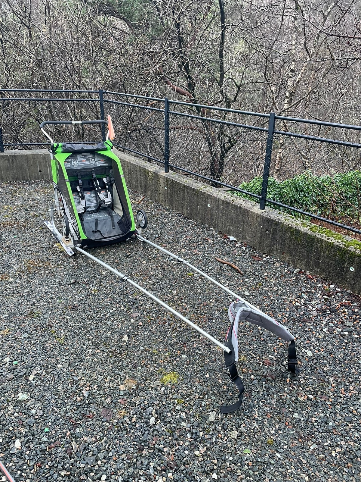Til leie: Sykkelvogn/pulk med plass til to barn | FINN-torget