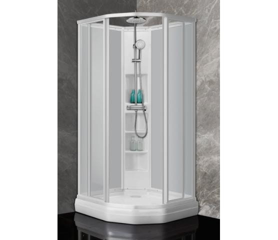 SALG! - Sanipro dusjkabinetter 90x90/100x100/80x80/70x90cm - Sort/Grå/Hvit | FINN-torget