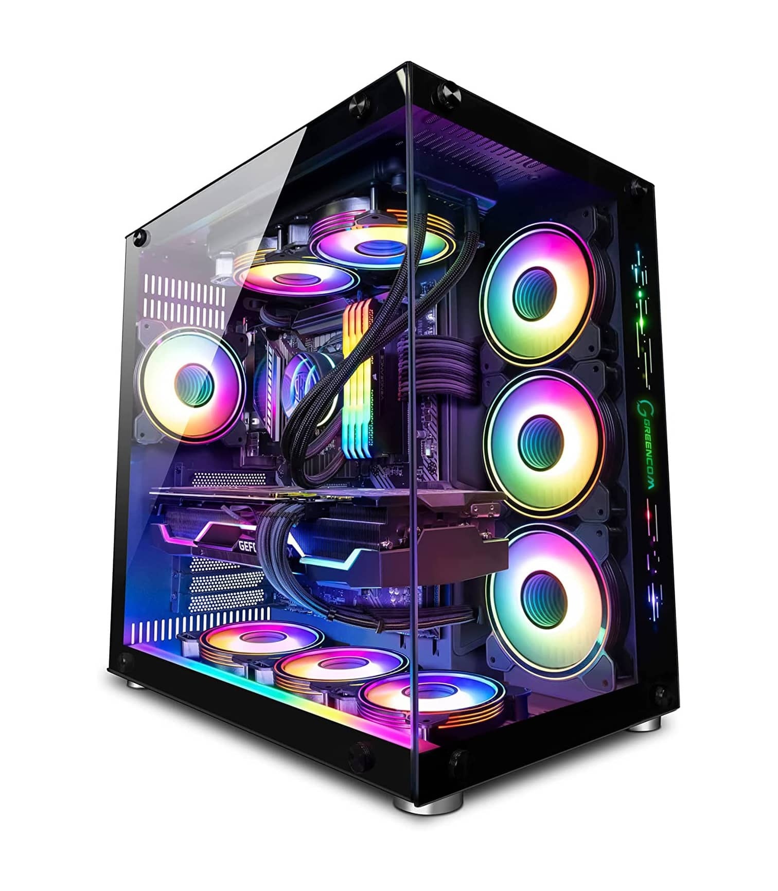 Nytt Big Tower PC Kabinett i Fullt Glass - Greencom Galactic 280X ...