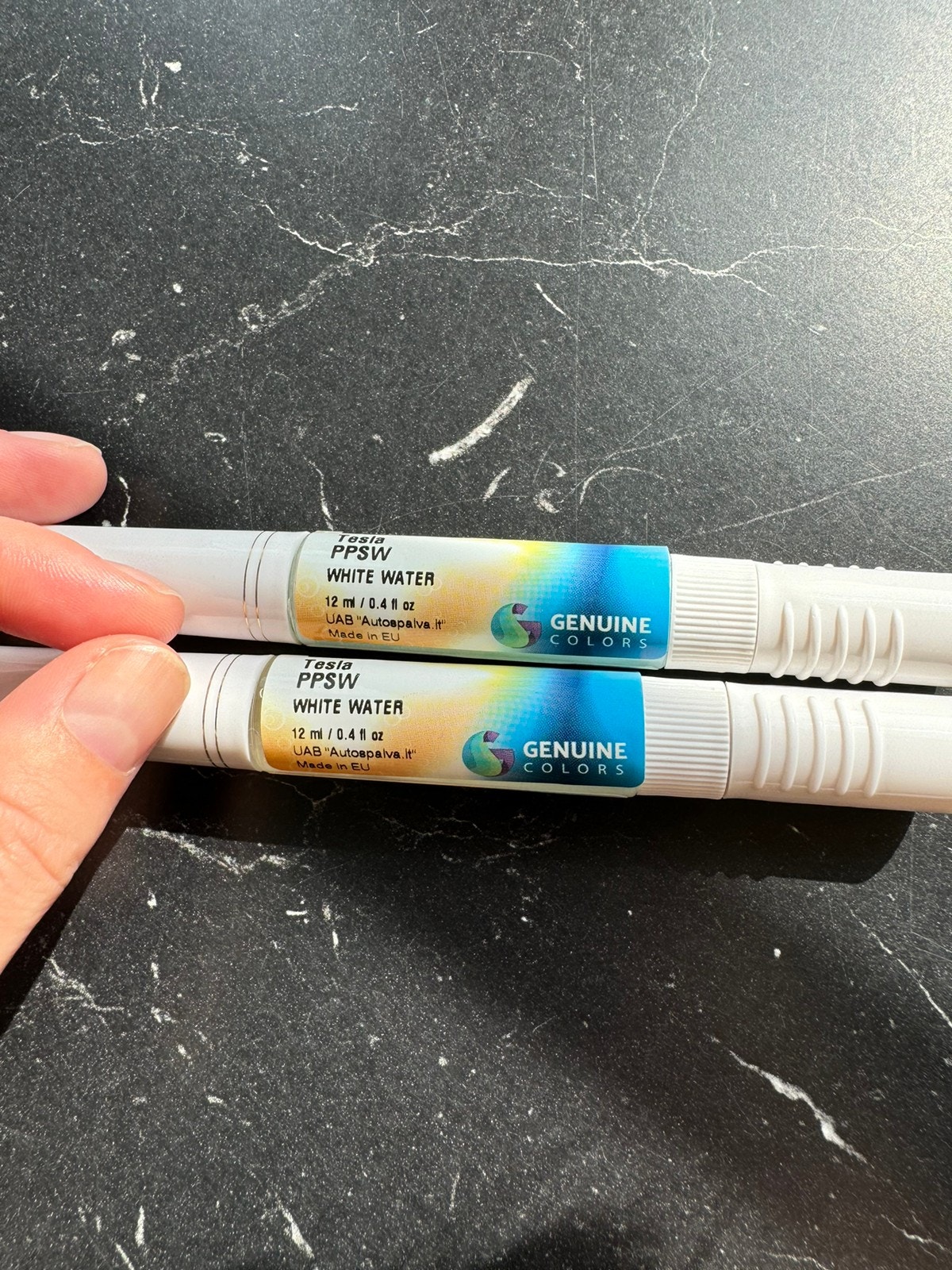 Lakkstift Tesla - Pearl white multi-coat PPSW | FINN torget