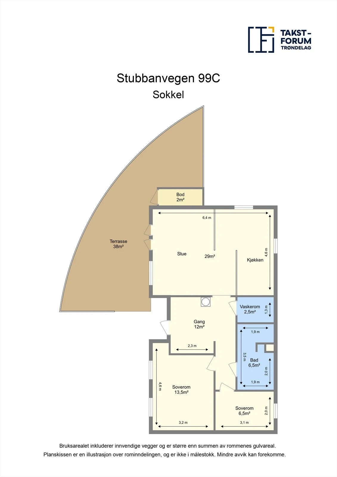 Romslig og moderne 2(3)-romsleilighet på hele 73 kvm | Parkering | Stor ...