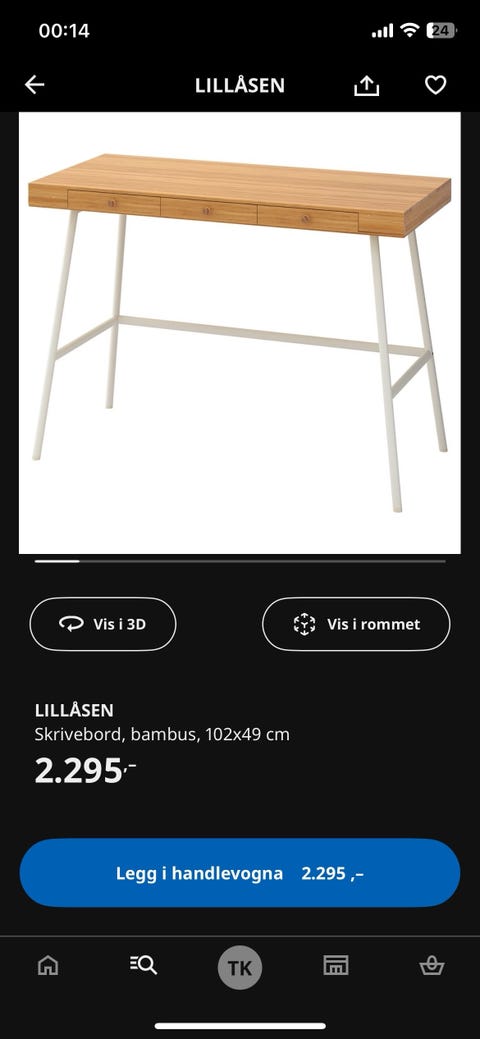 IKEA | Skrivebord | til salgs | FINN Torget