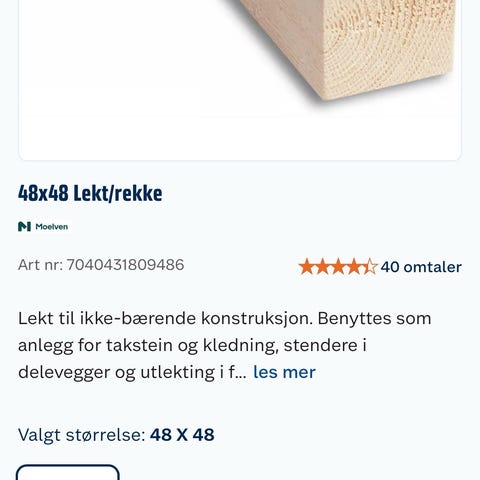 Lekt/rekke 48x073 | FINN-torget