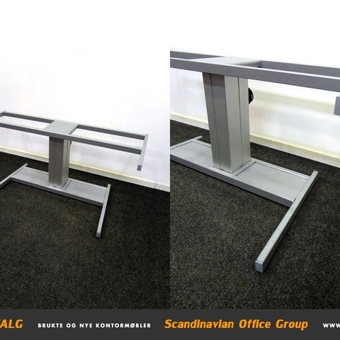 2 stk. Linak elektrisk hev/senk (Grå/Sort, 1-søylers) - MIDLERTIDIG ...