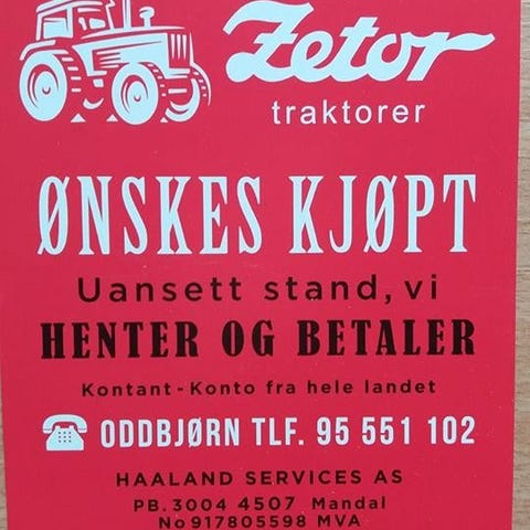 Ønsker å kjøpe Zetor, same, John Deere,Hurlimann | FINN-torget