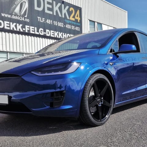 22" CONCAVE TESLA MODEL X FELGPAKKE M/DEKK! NAF-TEST 8,3 POENG! NYHET ...