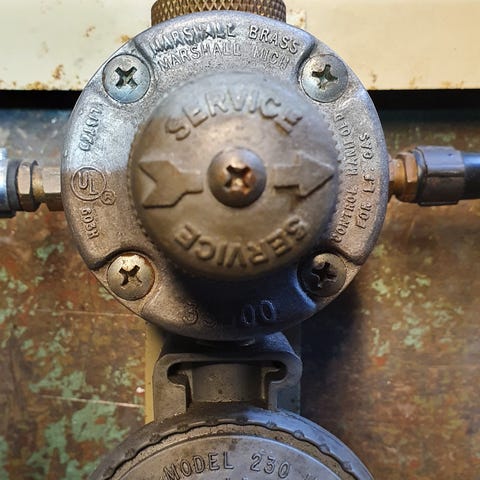 Vintage gass lampe til camping inkl gass beholder | FINN-torget