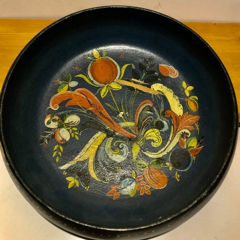 Rosemalt bolle og fat | FINN-torget