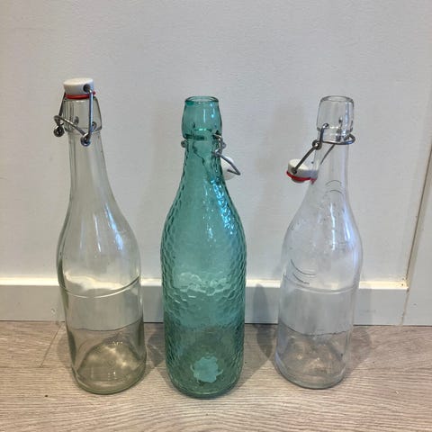 4 Stk forskelige Larsen cognac Vikingskip flasker | FINN-torget