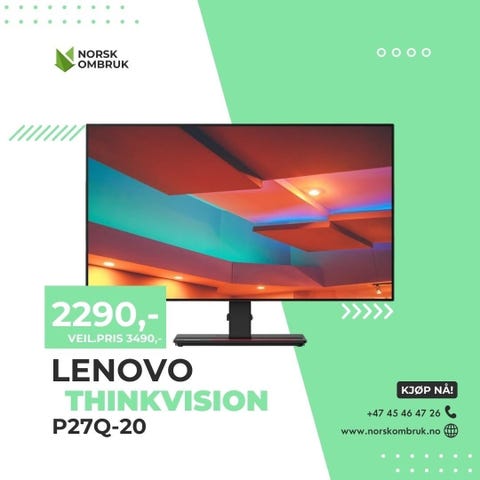 Lenovo ThinkVision T27hv-20 | FINN-torget