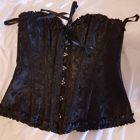 Corset, sort og blå S/M | FINN-torget