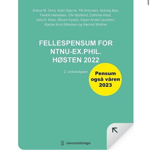 Fellespensum for NTNU-ex.phil. Høsten 2022 litteraturbok | FINN-torget