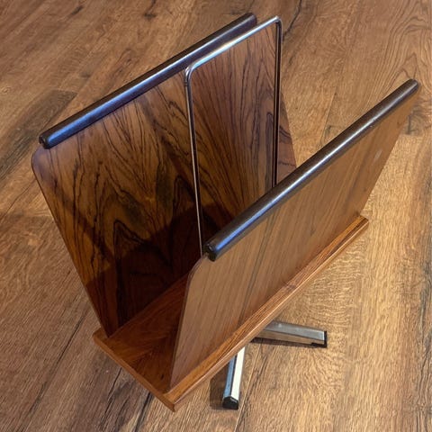 Magasinholder / LP-stativ (roterbart) fra VAD (palisander) | FINN-torget