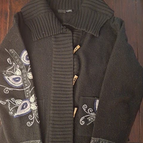 Jakke i crincle merinoull str. XL fra Mikko | FINN-torget