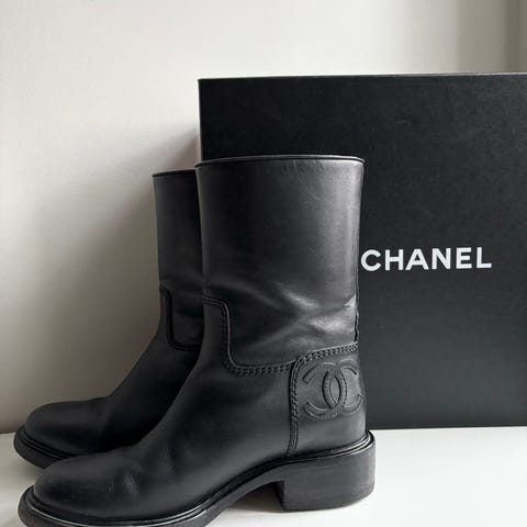 Chanel Western / Cowboy Ankle Boots, pointed toe - Str 37 | FINN-torget