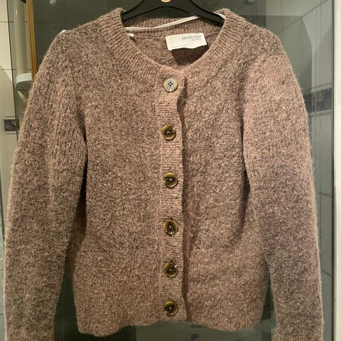Selected Femme Cardigan rustrød ullblanding | FINN-torget