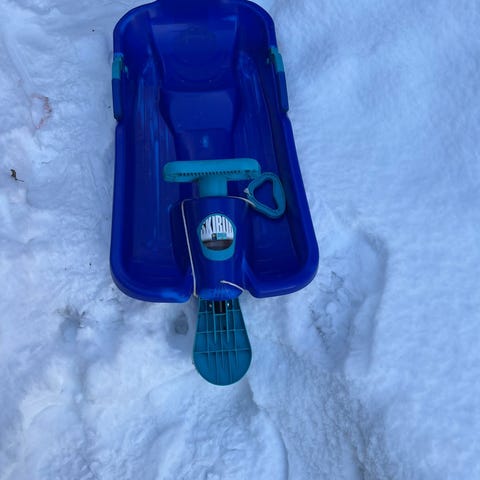 John Deere akebrett / barnepulk – med tau (brukt) | FINN-torget