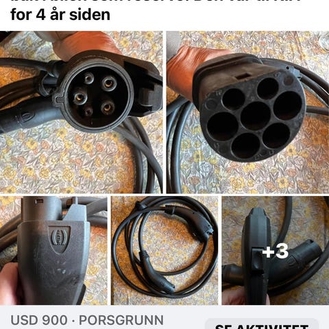 8 meter type 2 elbil lader | FINN-torget