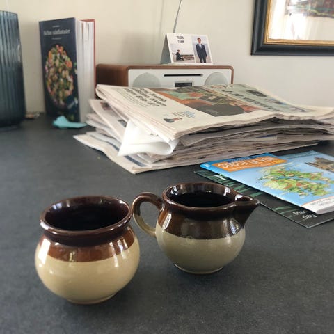 Per spook, Hadeland karaffel og 4 glass ubrukt. | FINN torget