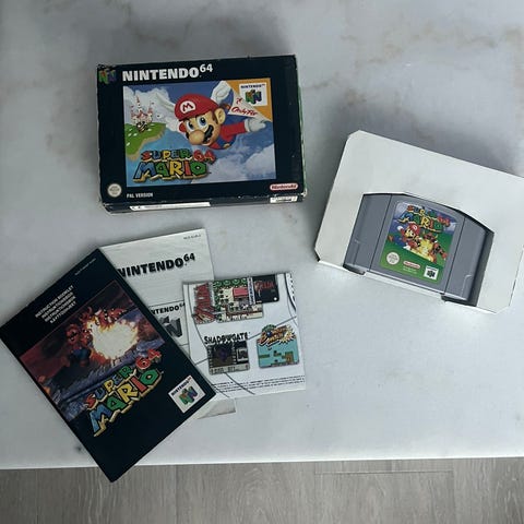 Ekte Original vintage Nintendo 64 Super Mario storage case m LOKK ...