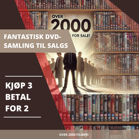 Stor DVD Samling med over 2000 titler – 3 filmer for 2 | FINN-torget